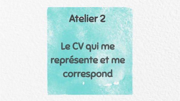 Atelier CV | Genially