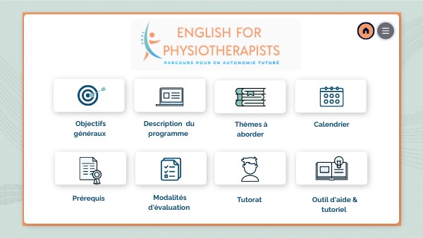 English for physiotherapists - tutorée