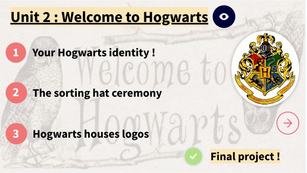 Unit 2 - Welcome to Hogwarts | Genially