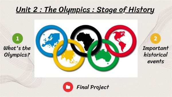 Unit 2 - The Olympics : stage of history | Genially