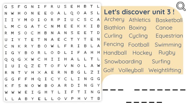 5ème Unit 3 - The Olympic Games | Genially