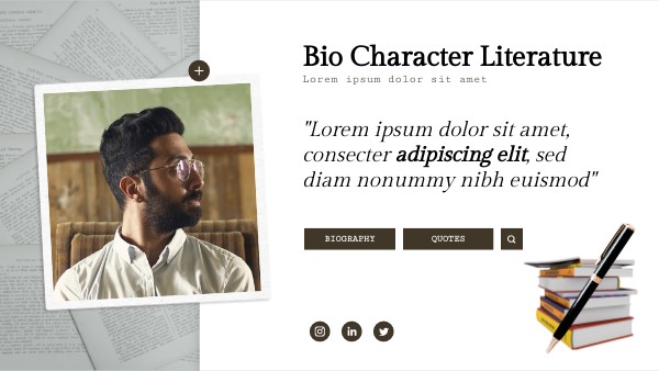 BIO CHARACTER LITERATURE