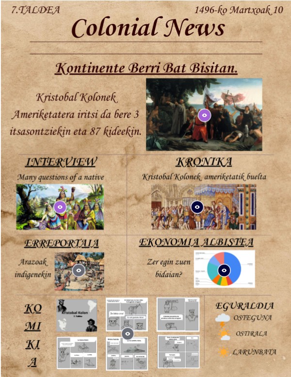 Cristobal Colon Egunkaria 7. Taldea | Genially