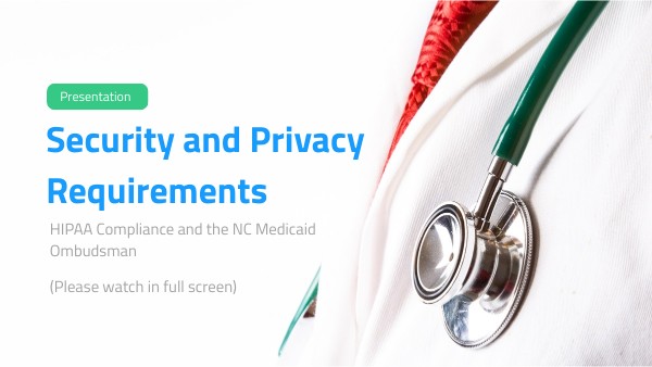 Security and Privacy Requirements