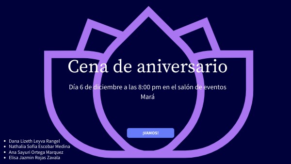 CENA DE ANIVERSARIO | Genially