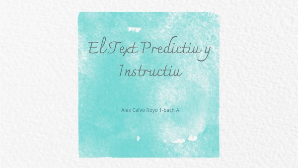 Genially sinEl Text Predictiu y Instructiu título | Genially