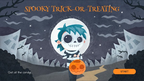 Spooky trick-or-treating | Genially
