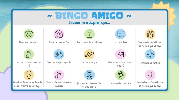 Bingo icebreaker edu | Genially