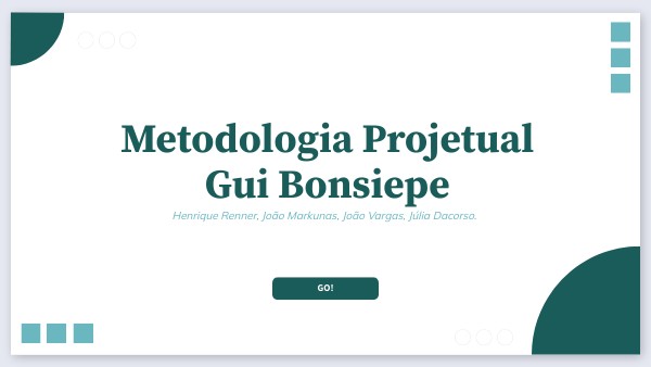 Metodologia Projetual Gui Bonsiepe | Genially