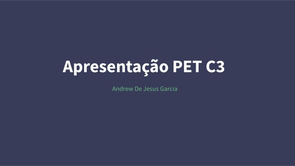 Apresentação PET C3