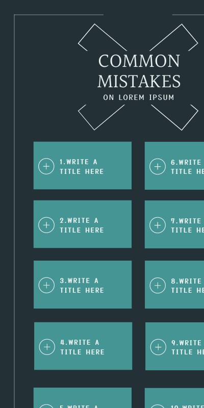 VERTICAL COMMON MISTAKES LIST | Genially