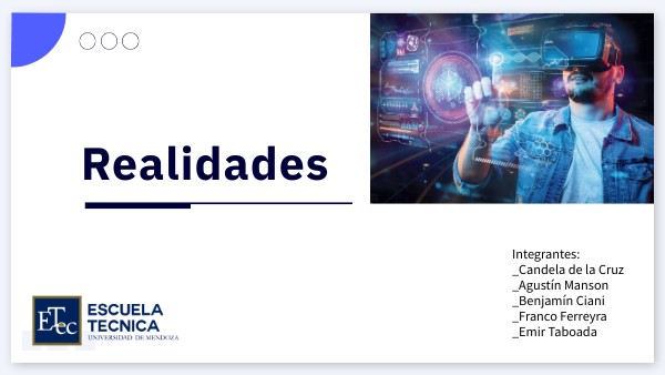 Realidades(RV-RA-RM) Educación Tecnológica