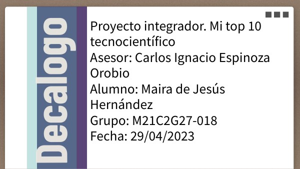 Decálogo. | Genially