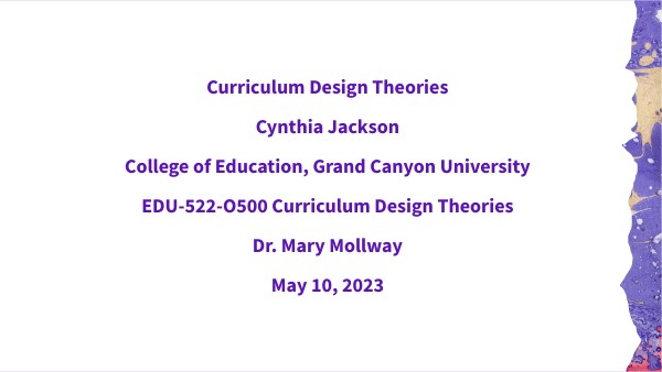 Curriculum Design Theories
