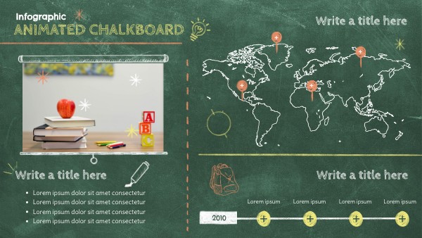 ANIMATED CHALKBOARD HORIZONTAL TEMPLATE