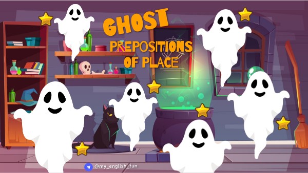GHOST prepositions of place (free sample) | Genially
