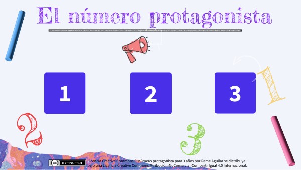 EL NÚMERO PROTAGONISTA PARA NIVEL 3 AÑOS