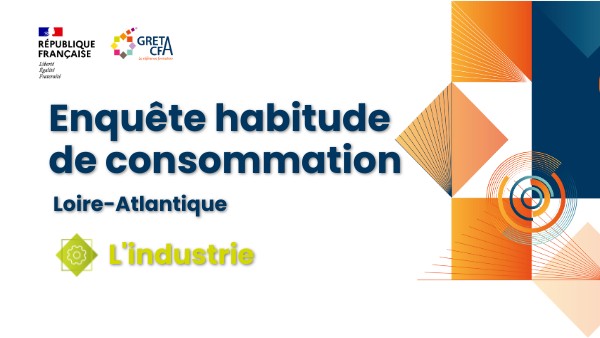 Enquête habitude de consommation