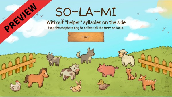 PREVIEW- So, la, mi quiz/practice, no helpers, farm themed
