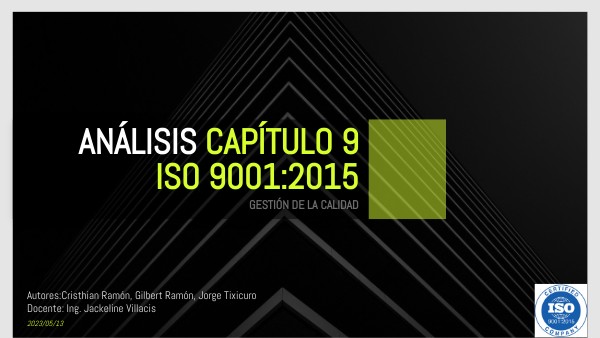 CAPÍTULO 9 ISO 9001:2015 | Genially
