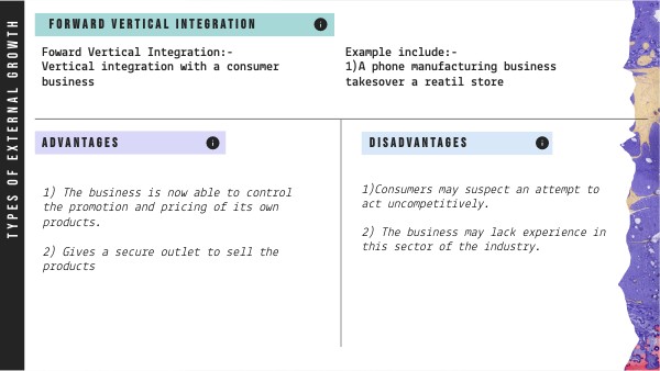 Forward vertical integration