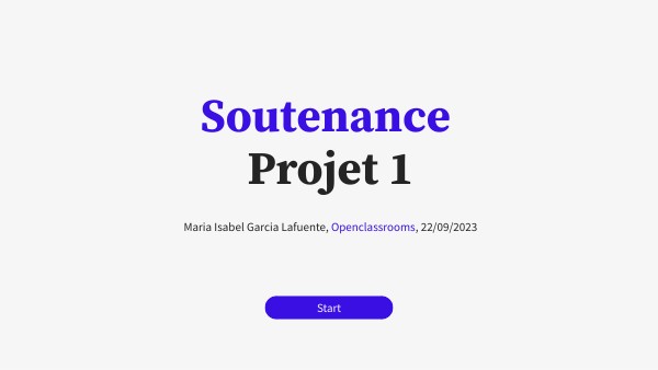 SOUTENANCE PROJET 1 | Genially