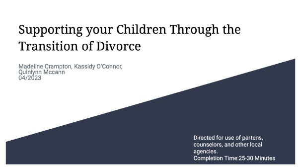 Supporting your child through the transition of divorce