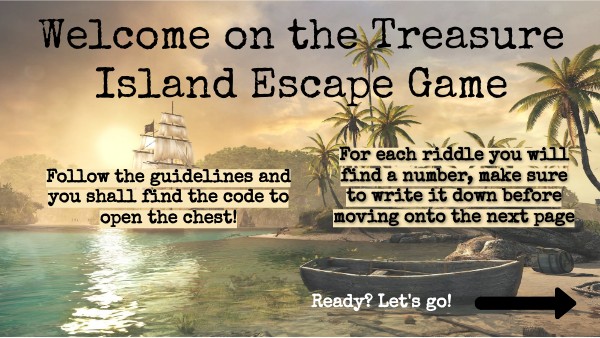Treasure Island Escape Game | Genially