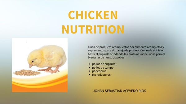 CHICKEN NUTRITION | Genially