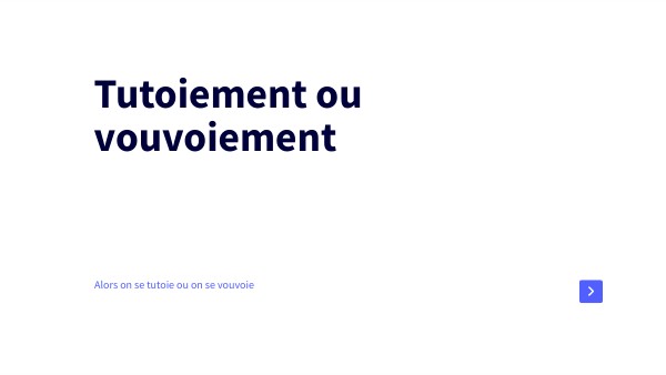 On se dis tu ou vous