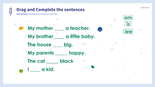 Be |Complete the sentences | Genially