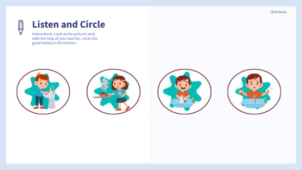 Listen and Circle | Kitchen