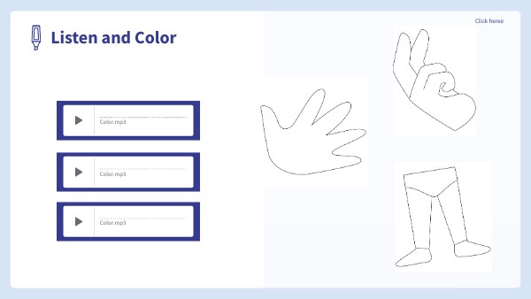 Listen and Color Body Parts | Genially