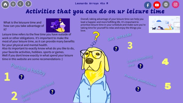 Leisure time | Genially