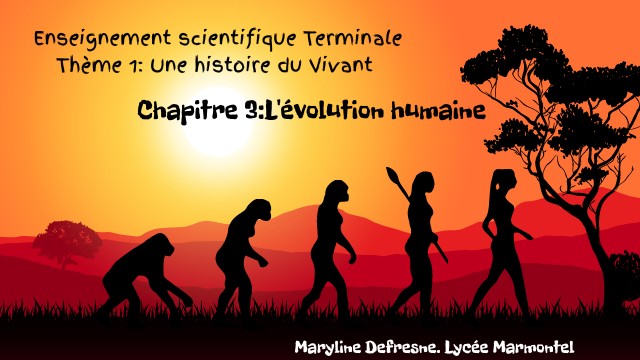 L'évolution humaine. Enseignement scientifique terminale | Genially