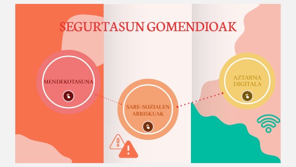 Segurtasun gomendioak | Genially