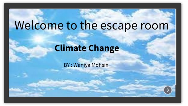 Waniya's Escape room - Climate change | Genially