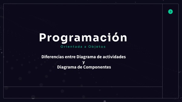 Diagrama de actividades y Diagrama de Componentes en la Programación O ...