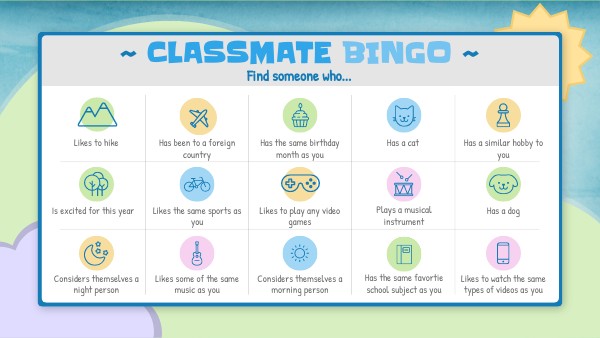 classmate BINGO