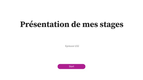 Présentation des stages | Genially
