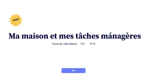 Ma maison et mes tâches mánagères | Genially