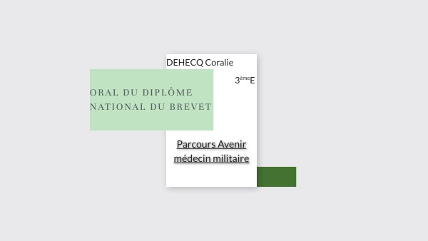 Copie - Oral DNB Parcours Avenir | Genially