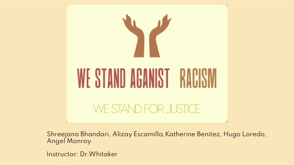 We Stand Aganist Racism Project | Genially