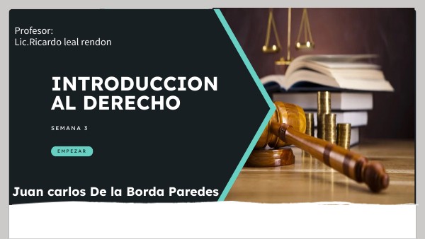 act 3 introducción al derecho | Genially