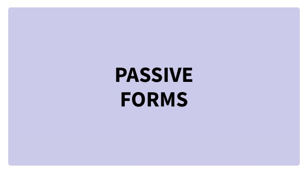 Passive Forms Active & Passive Voice Completely Learning With Examples ...
