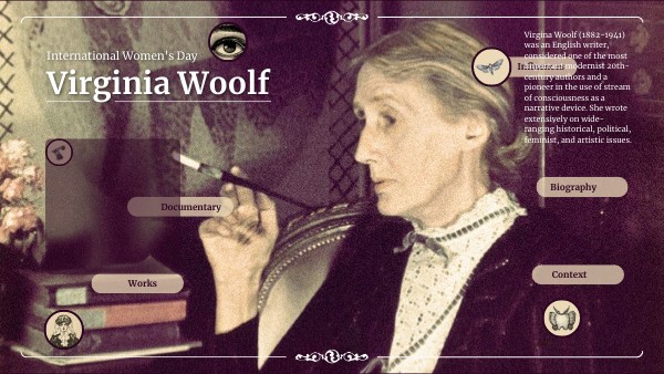 WOMEN'S DAY: VIRGINIA WOOLF | Genially