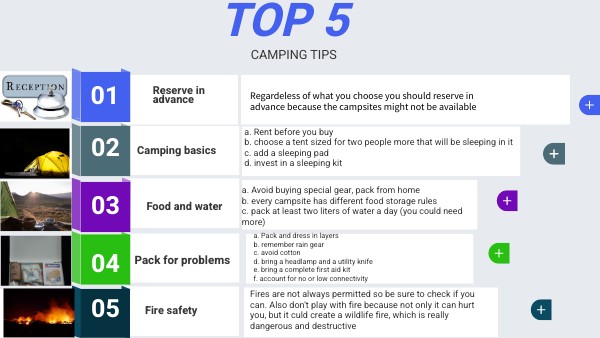 Camping tips