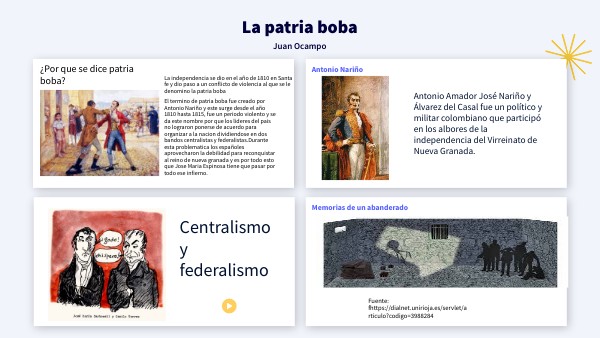 Patria boba | Genially