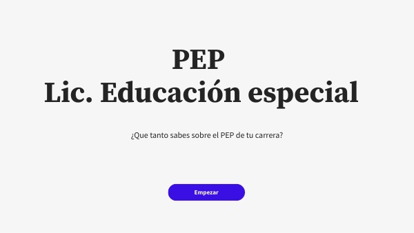 PEP Educacion Especial | Genially