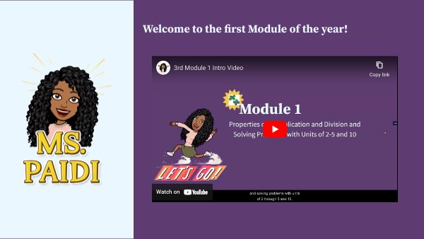 3rd Module 1 Unit Intro | Genially